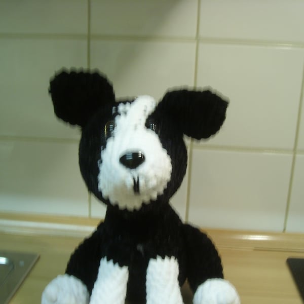 Realistic Border Collie Amigurumi Pattern - Crochet Dog PDF, Black and ...