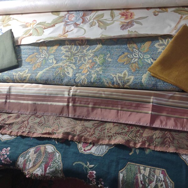 Lee Jofa Rococo Bouquet Lake Cotton Upholstery Drapery Fabric - Etsy