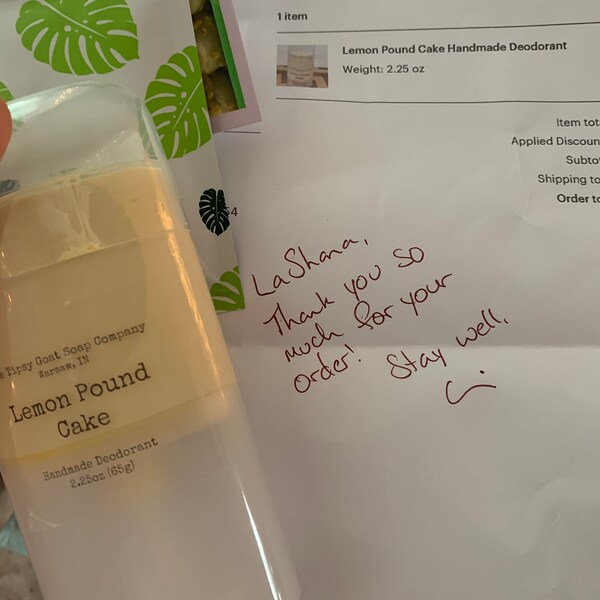 Lemon Pound Cake Handmade Deodorant - Etsy