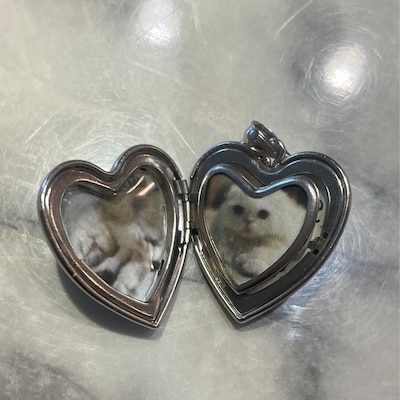 4 Photo Locket Necklace in 925 Sterling Silver Multi Photo Heart Locket ...