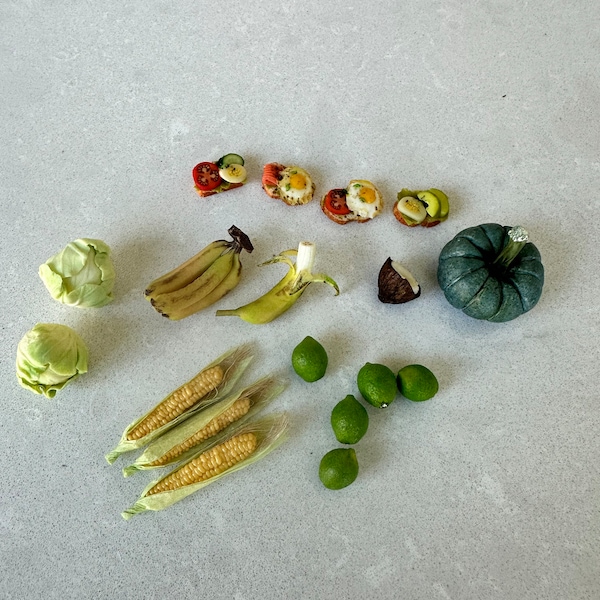 Miniature Coconut for a Dollhouse, 1/12 and 1/6 Scale Realistic Fruits ...