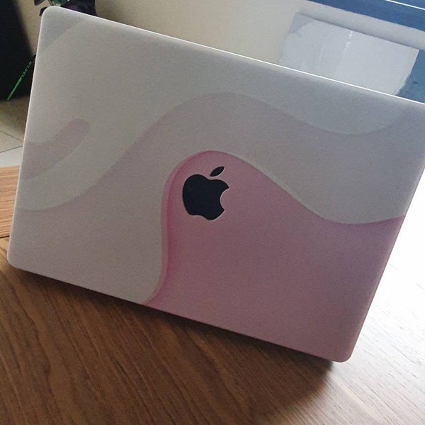 Pink Cream MacBook Shell Case Decal Cover for New MacBook M1 Pro 13 14 ...