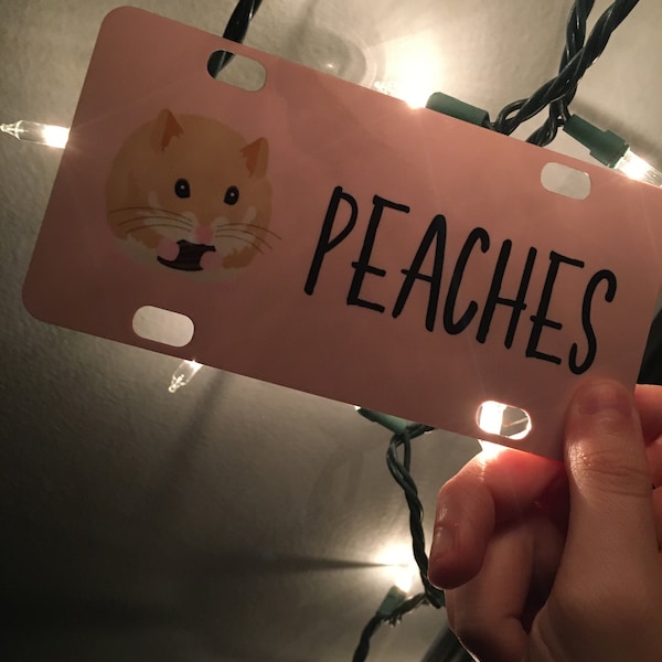 Personalized Hamster Cage Name Plate – Custom Name Tag for Small Pets ...