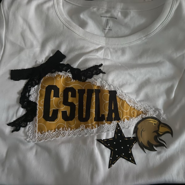 College Pennant Patchwork T-shirt/tank Top *customizable - Great for ...