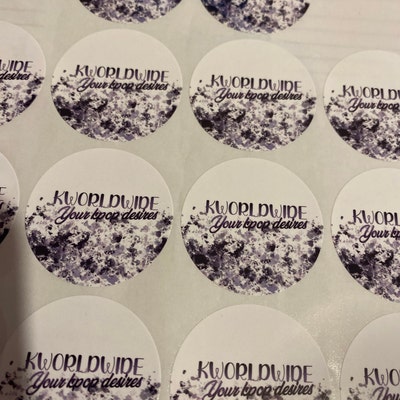 Personalised Glossy Logo Stickers 37mm Stickers 35 Stickers per Sheet ...