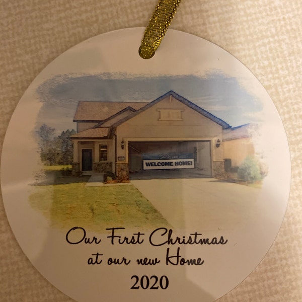 Custom House Ornament, Our First Christmas at Our New Home 2025, New ...