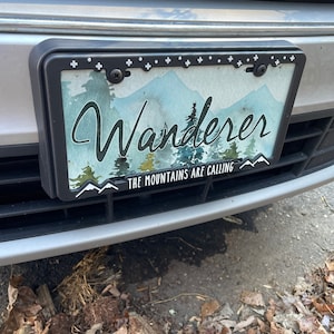 Wanderer License Plate, Mountain Car Tag, Front Car Tag, Custom License ...