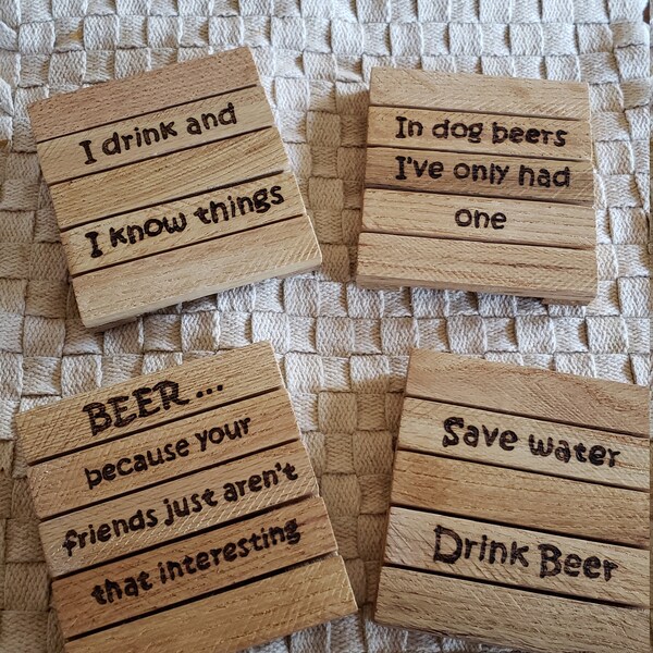 Rustic Coasters, Set of 4 (set A) - Etsy