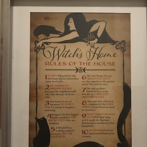 Witch's Home - Rules of the House **A4** Art Print - Etsy Canada