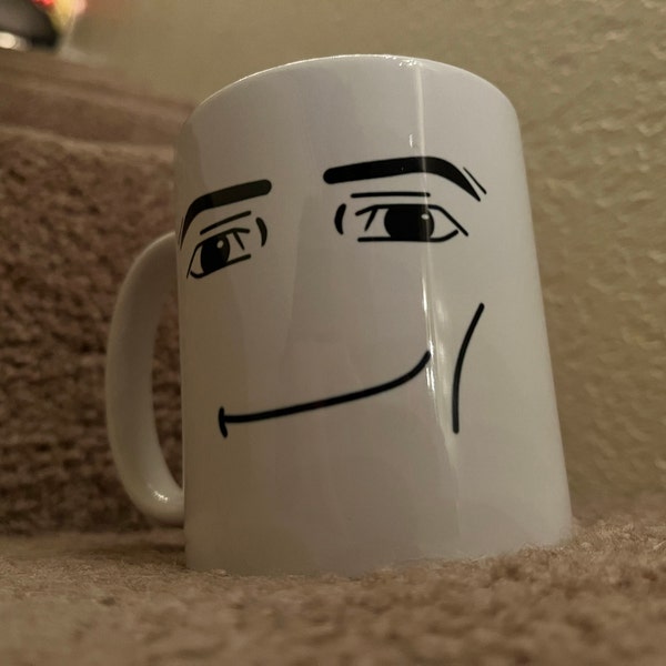 Roblox Man Face Mug 11oz 15 Oz Double Sided Ceramic Mug Gamer Roblox ...