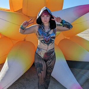 Blood Splatter Rave Top and Rave Bottom / Festival Outfit / Rave Outfit ...