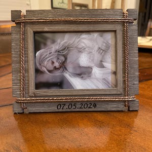Vintage Style Rustic Looking Wood Picture Frames for Table Top or Wall ...