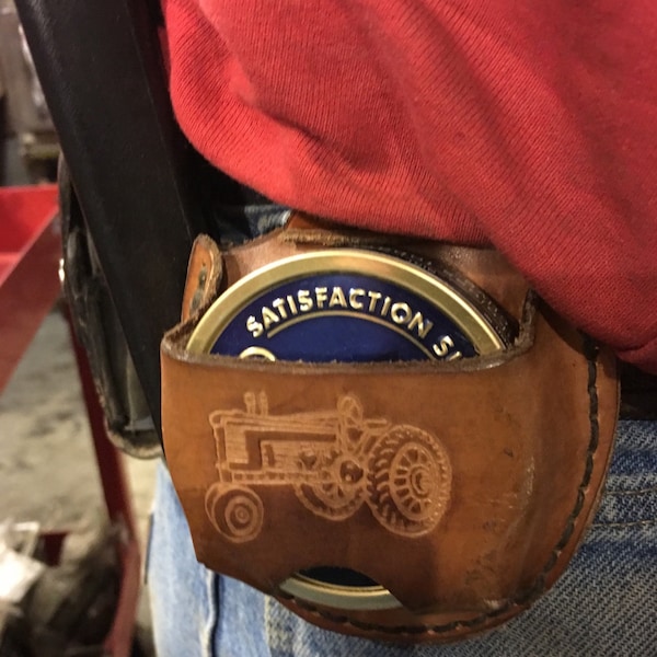 Snuff Can Holder, Leather W/holster Clip - Etsy