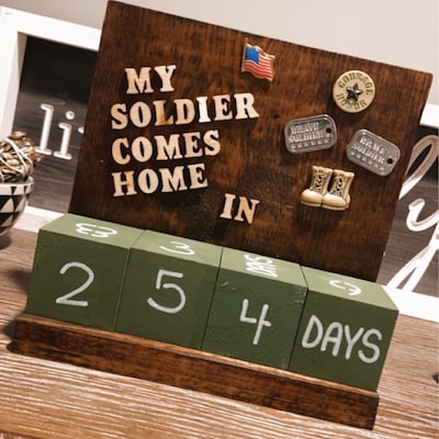 US Navy Sailor Wood Countdown Calendar Deployment Gift Wood - Etsy