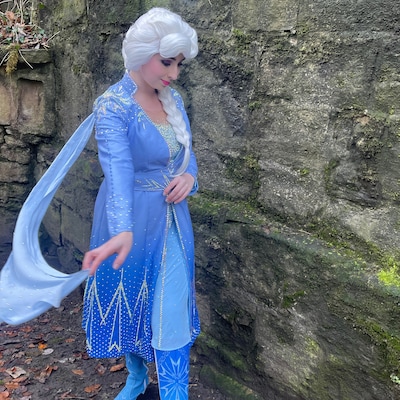 Elsa Frozen 2 Blue Costume, Elsa Blue Cosplay, Frozen 2 Costume Adult ...