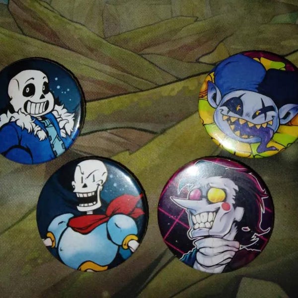 Undertale 1.5" Button Pins Badges - Etsy
