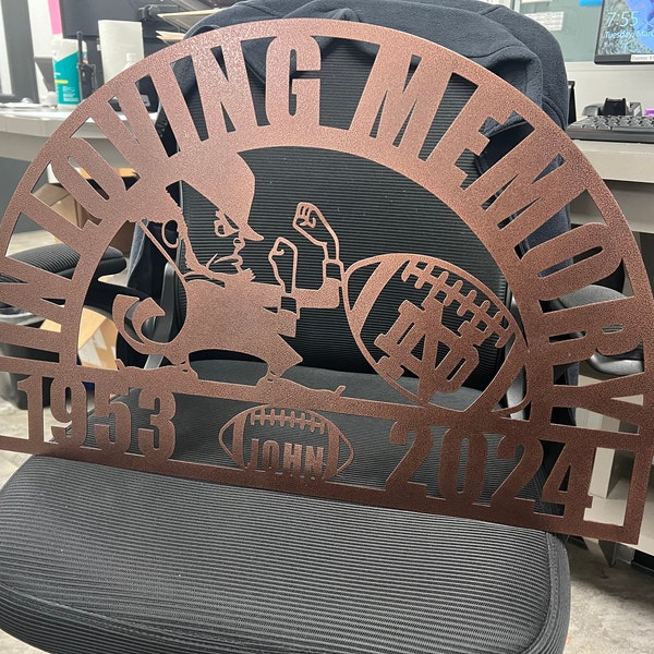 Notre Dame Football Memorial Fighting Irish Sympathy Gift Memory Gift ...