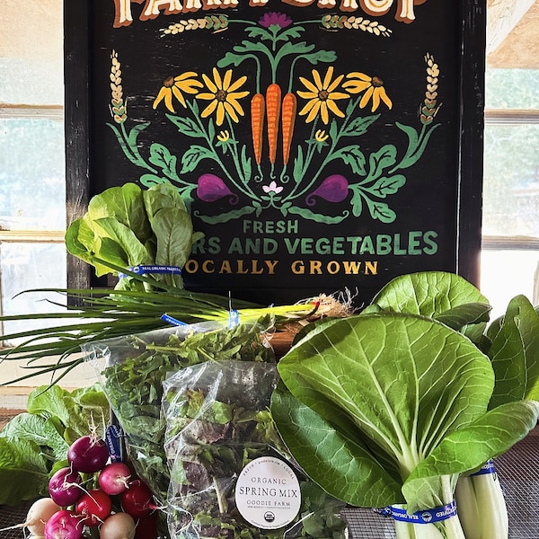 Fall Harvest Sign, Farm Fresh Decor, Fall Kitchen Artwork, Farmers ...