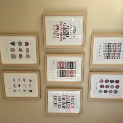 Set of Educational Posters, 8 Homeschool Prints, Montessori Classroom ...