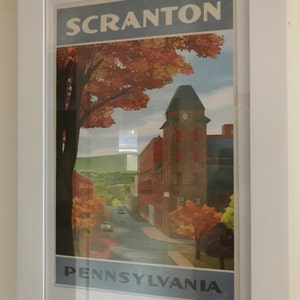 Scranton Retro Vintage Travel Poster - Etsy Canada
