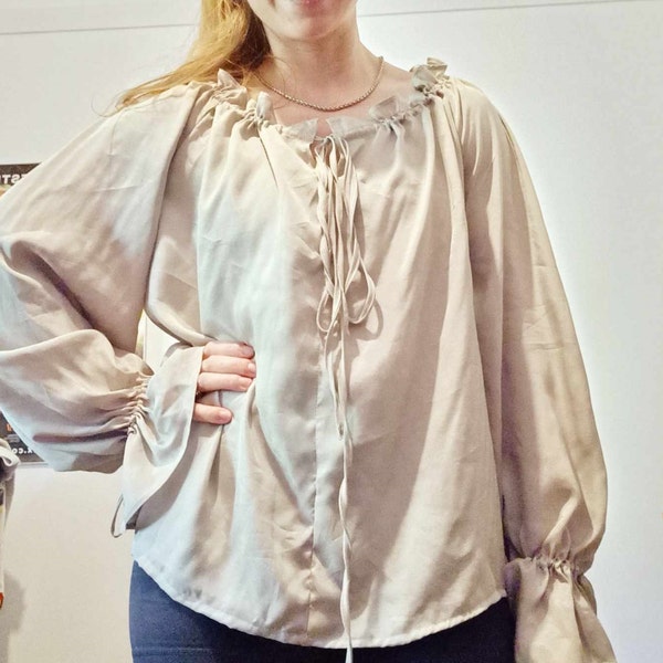 Vintage Style Blouse Pattern Digital Download, Fall and Summer Clothing ...