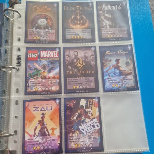 10 Personalised Platinum Trophy Cards - Etsy UK