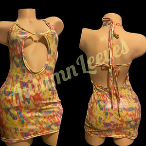 Exotic Dancewear, Rave Wear, Club, Strapless Dress, Cut Out Dress, O ...