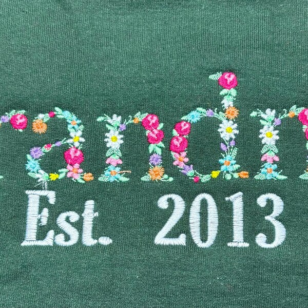 Machine Embroidery Design Small Letter M With Flowers Upper and ...