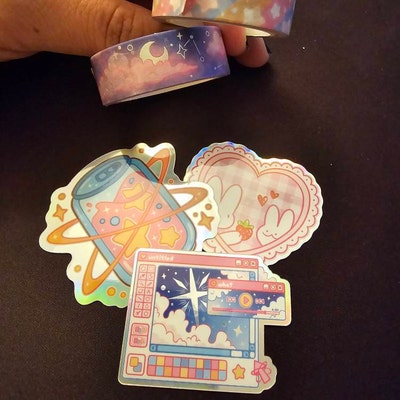 MEOWTER SPACE STICKERS Matte Vinyl Sticker Sheet 19 Cute Aesthetic ...