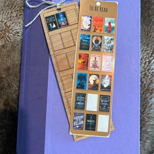 Book Tracker Bookmark Wood Bookmark Wooden Bookmark Bookish Gift Book ...