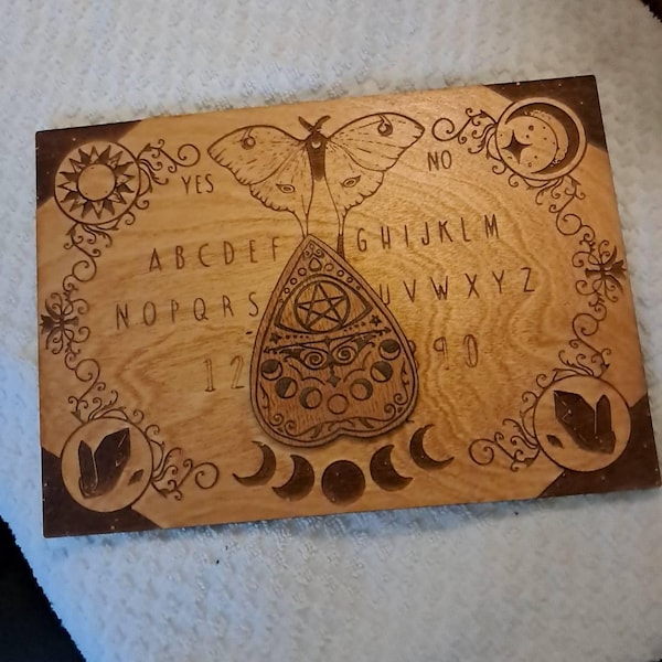 Wooden Ouija Board With Planchette, Divination Board, Talkin Spirit ...