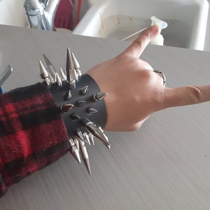 4in Black Spiked Bracer Gauntlet With 72 Spikes | Etsy