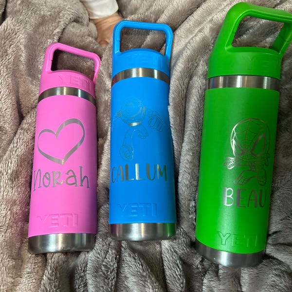 Frozen/elsa and Anna Kids Personalized 12oz/18oz Rambler Jr YETI Water ...