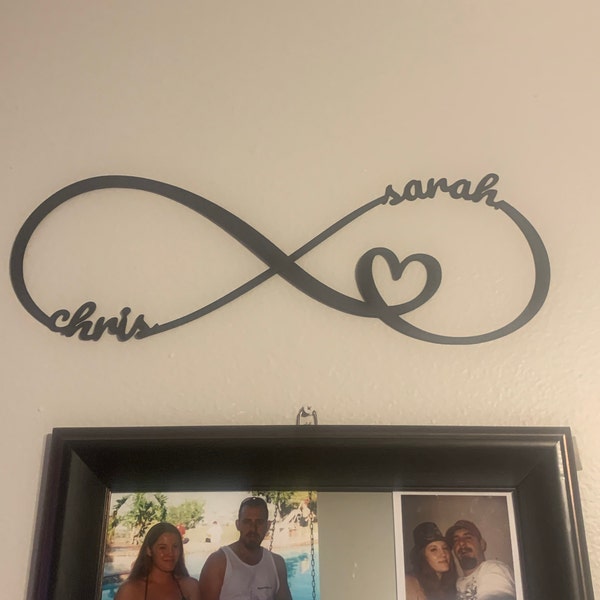 Personalized Metal Infinity Sign, Anniversary Gift, Newly Engaged Gift ...