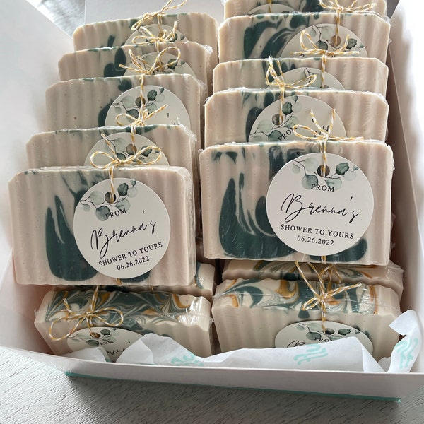 From My Shower to Yours Bridal Shower Favor Tag, 2 Inches, Eucalyptus ...