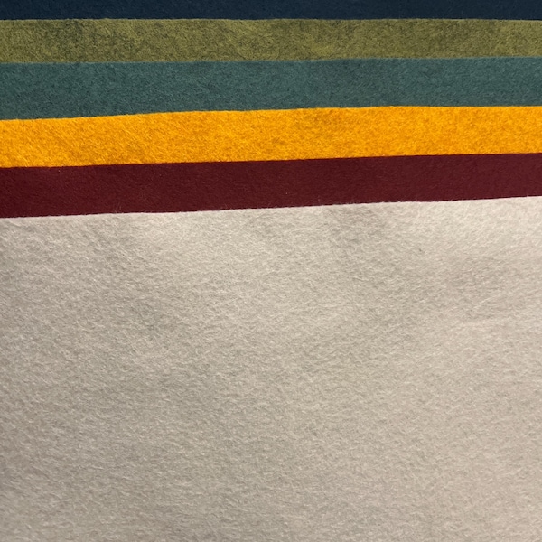 40 Pc Marbled and Heathered Merino Wool Blend Felt Collection ...