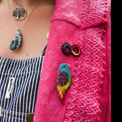 Rainbow Infinity Spectrum PIN Autistic Neurodiversity - Etsy