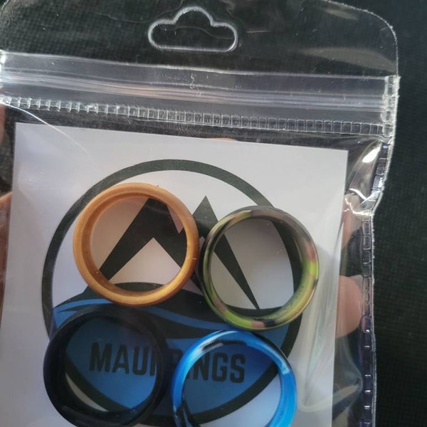 Men and Women Two Tone Silicone Ring, Reversible Silicone Ring, Wedding ...