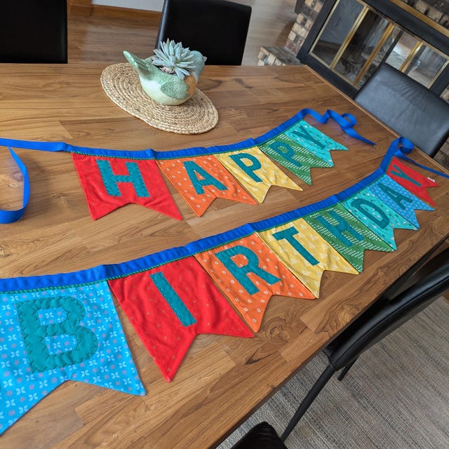 Pastel Happy Rainbow Set - 2 Piece Burlap Happy Birthday Bunting With ...