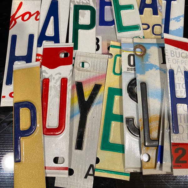 Pick Your Letters & Numbers - Raised/embossed License Plate Letters and ...