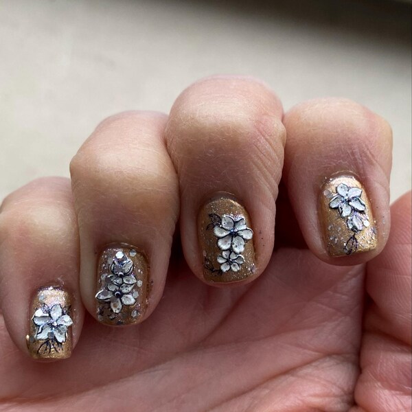 Nail Water Decal / Gold Snake / Snake Skin / Snake Print / Year of the ...