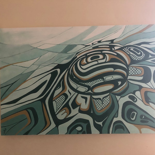 Raven Formline Art - Northwest Coast Style - Handmade Screen Print ...