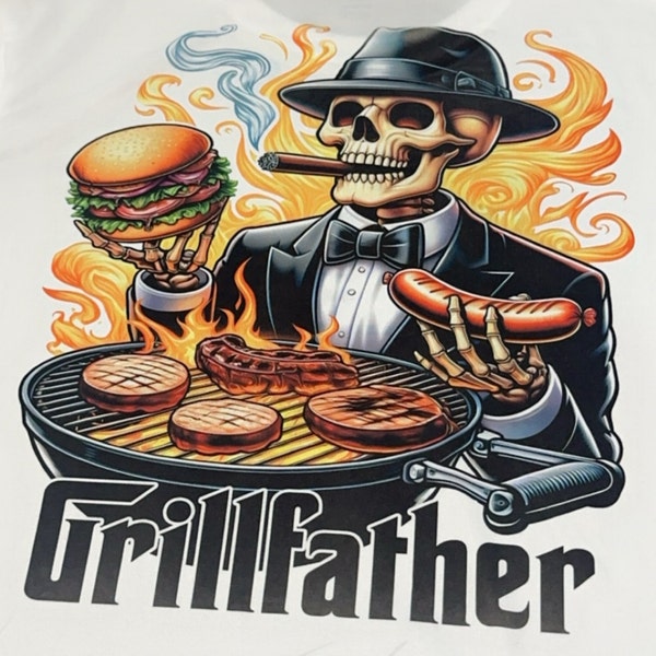 Funny Grill Father PNG, Dad Joke Grillfather Png, Snarky Skeleton ...