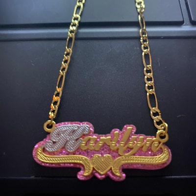 Name Plate Necklace Nameplate Necklace Custom Name Necklace Chain ...