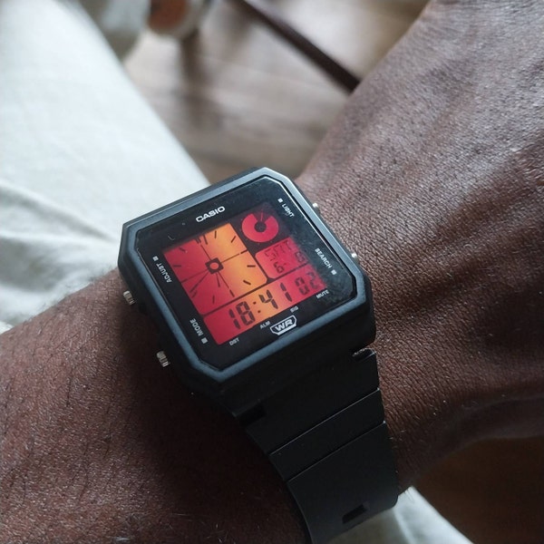 Casio Watch Modified Custom Casio Mod Vintage Casio Liquid Purple ...