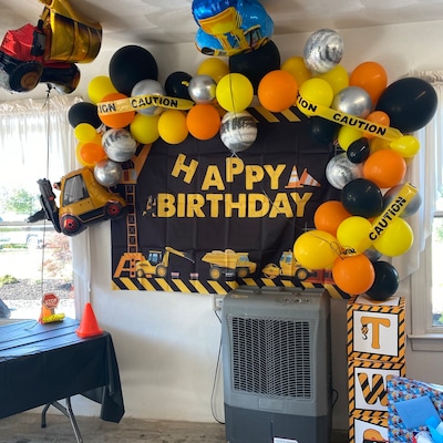 Construction Balloon Garland Kit Construction Balloon Arch Shades of ...