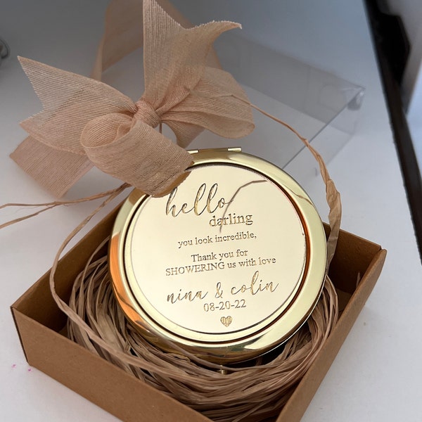 Personalized Compact Mirror With Gift Boxes, Bridesmaid Proposal Gift ...