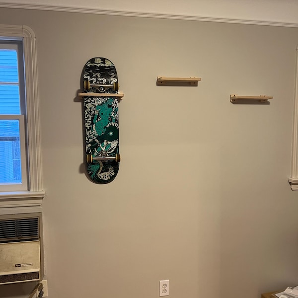 Longboard / Skateboard Wall Storage - Single Board Display - Etsy
