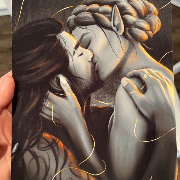 Nesta And Cassian Sound Asleep Officially Licensed Acotar Print Etsy