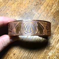 Havamal 77 Runes/helm of Awe Cuff Bracelet Armband copper Large Heavy ...